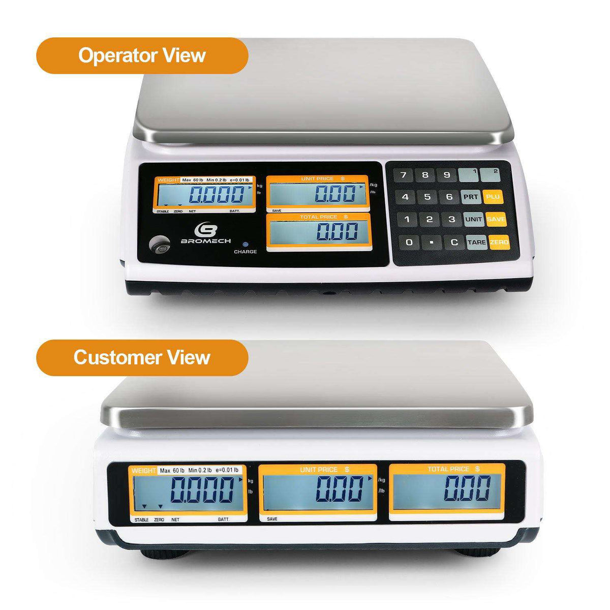 BROMECH NTEP Price Computing Scale 2 Direct + 10 Indirect PLUs – Bromech